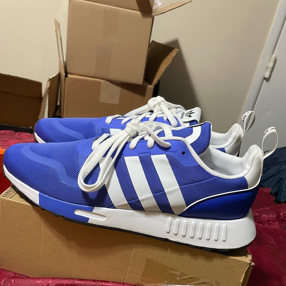 Adidas Multix Mens Blue White Casual Trainers Size 12… - Gem